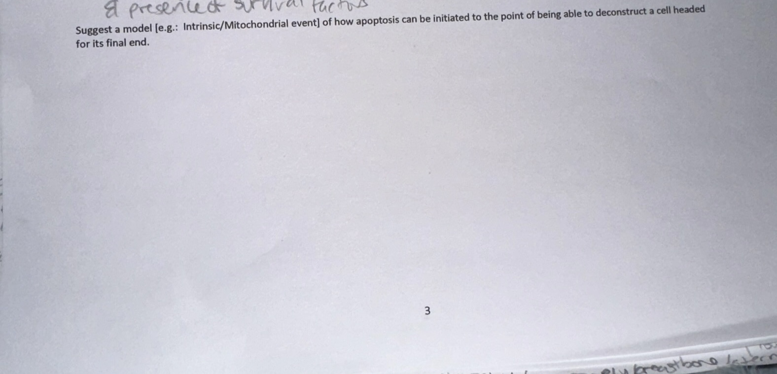 Solved Suggest a model [e.g.: Intrinsic/Mitochondrial event] | Chegg.com