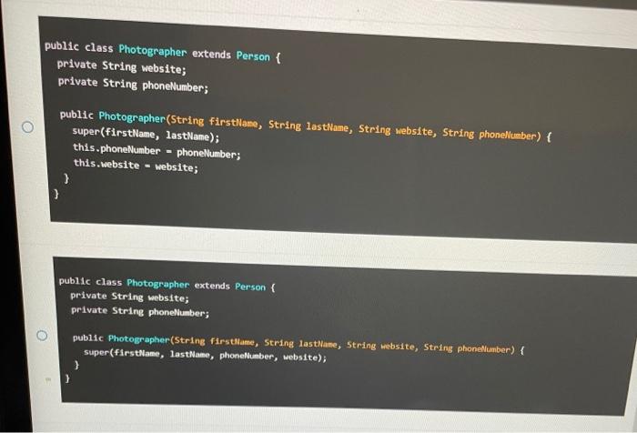 Solved Given the following class, how would an instance of | Chegg.com