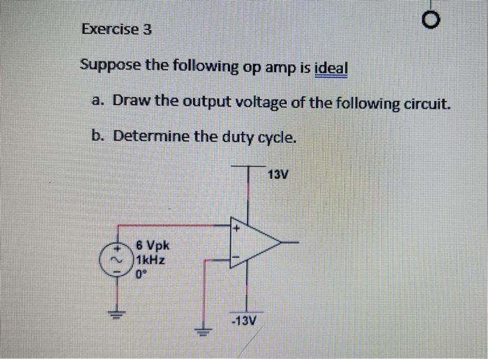 Solved Suppose the following op amp is ideal a. Draw the | Chegg.com