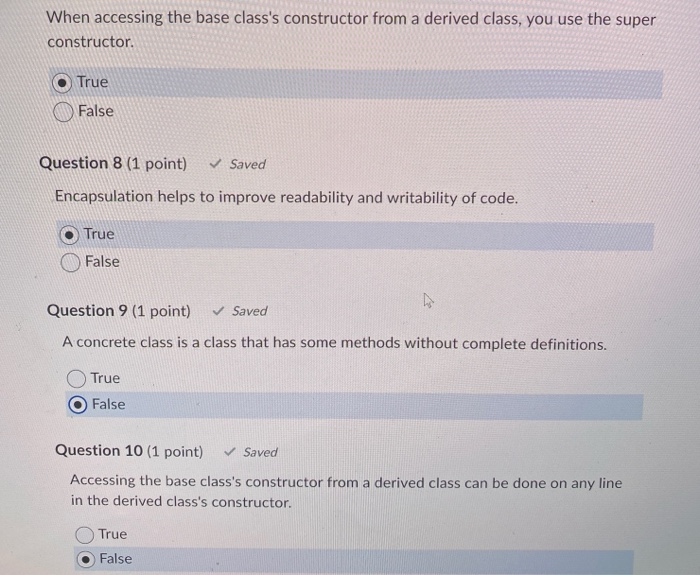 Solved When accessing the base class's constructor from a | Chegg.com
