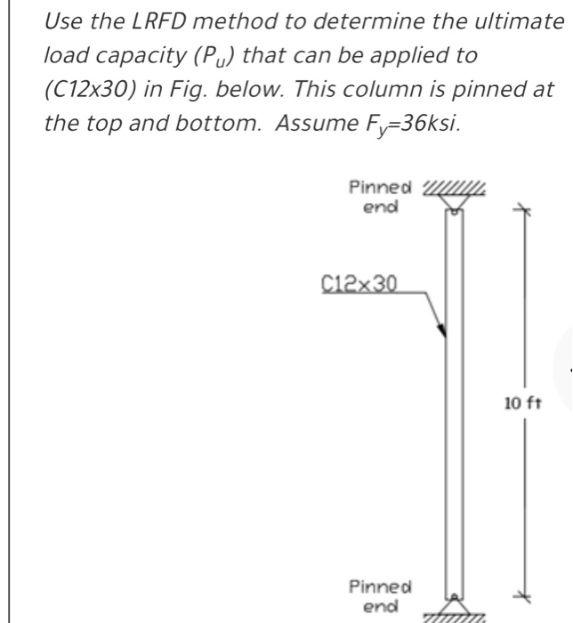 Solved Use the LRFD method to determine the ultimate load | Chegg.com