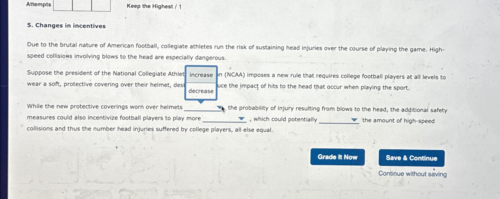 Solved AttemptsKeep the Highest / 15. ﻿Changes in | Chegg.com