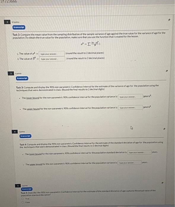 Solved Assignment 2 Sampling Distributions Estimation For