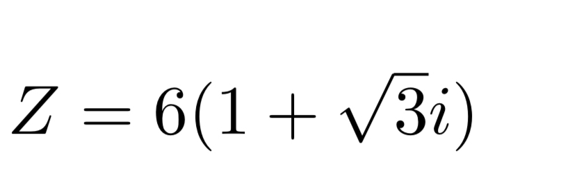 Solved Z=6(1+32i) ﻿Write in polar form | Chegg.com