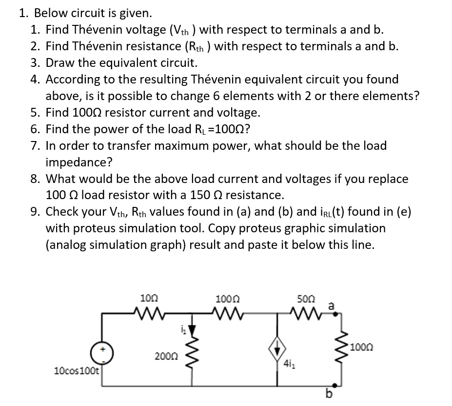 Solved Below circuit is given.Find Thévenin voltage (Vth) | Chegg.com