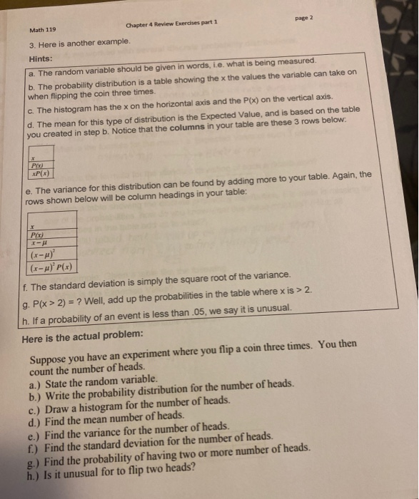 Solved Chapter 4 Review Exercises part 1 Math 119 3. Here is | Chegg.com