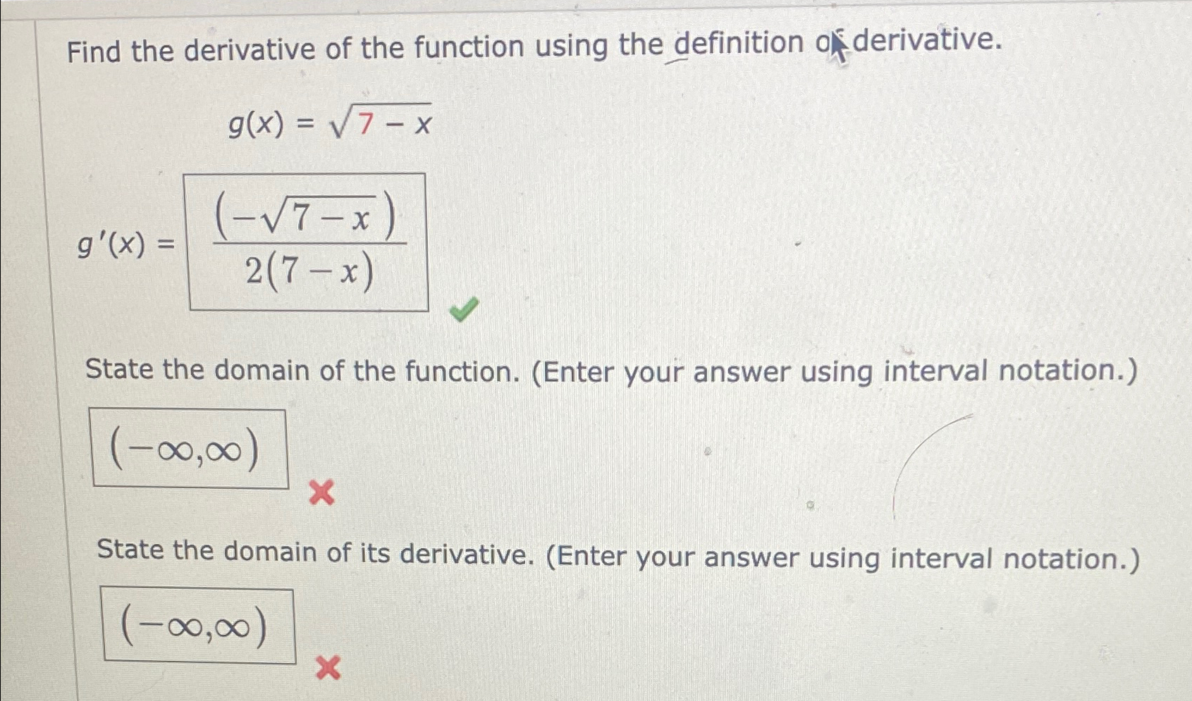 Solved Find the derivative of the function using the | Chegg.com