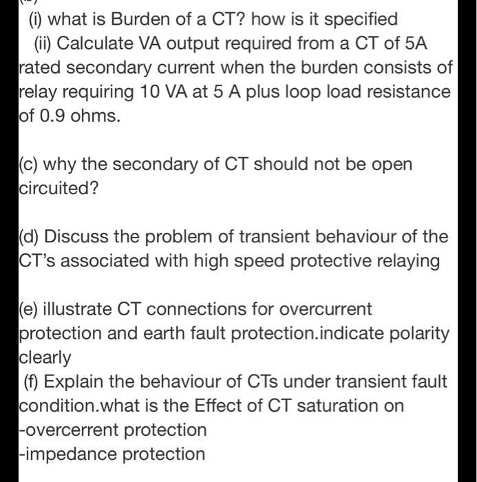 Solved (i) what is Burden of a CT? how is it specified (ii) | Chegg.com