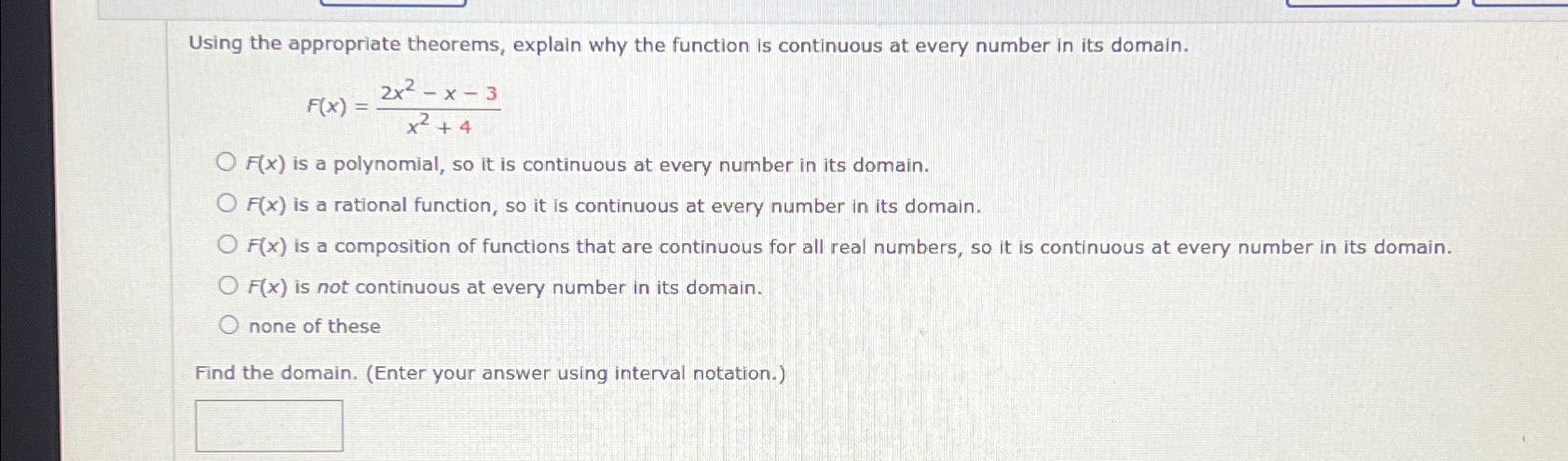 Solved Using the appropriate theorems, explain why the | Chegg.com