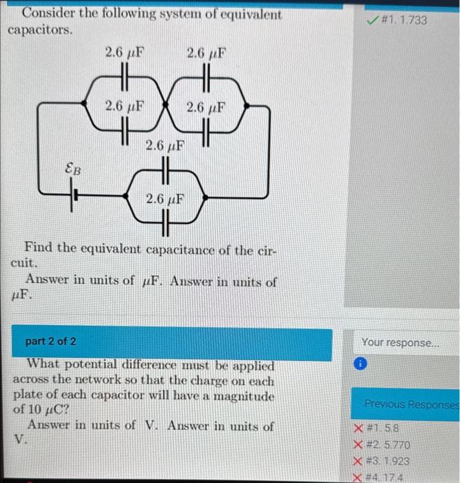 Solved Consider the following system of equivalent | Chegg.com