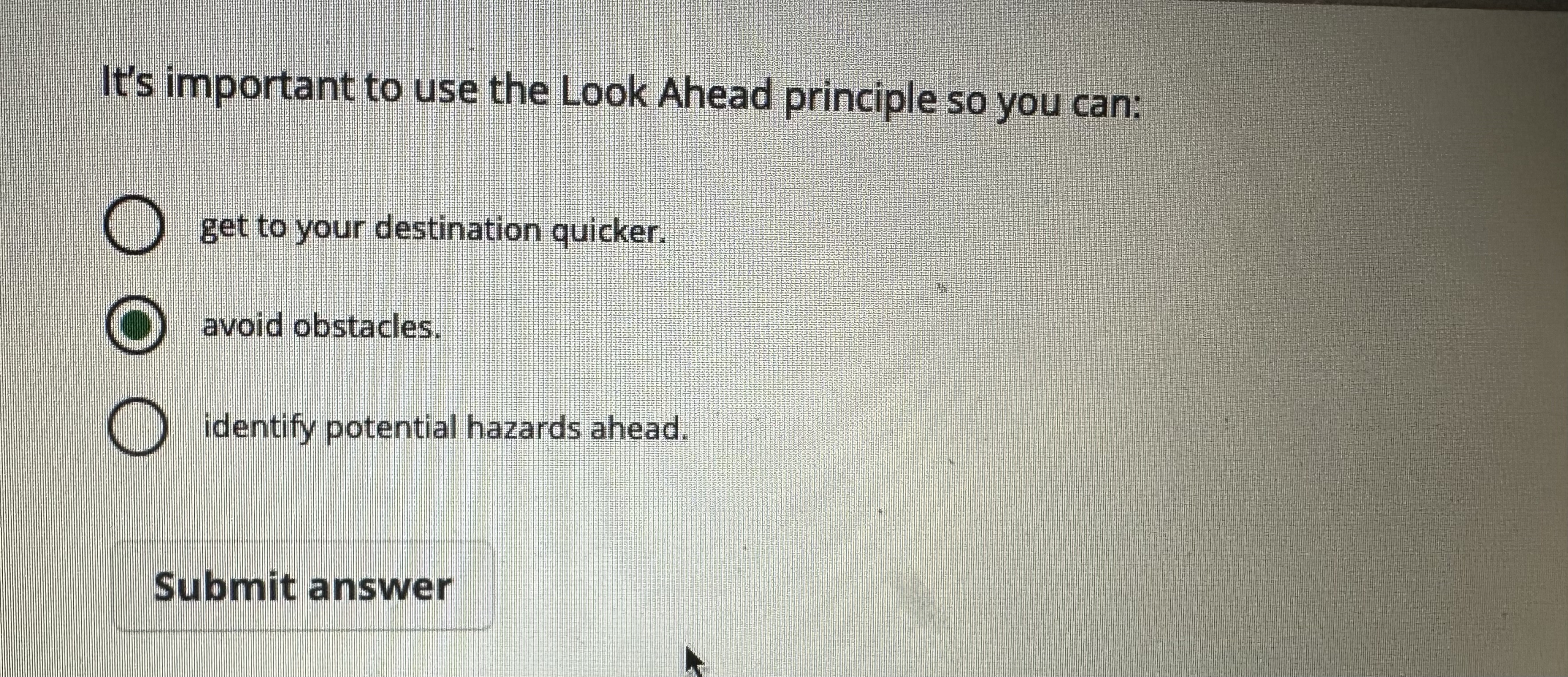 Solved It's important to use the Look Ahead principle so you | Chegg.com
