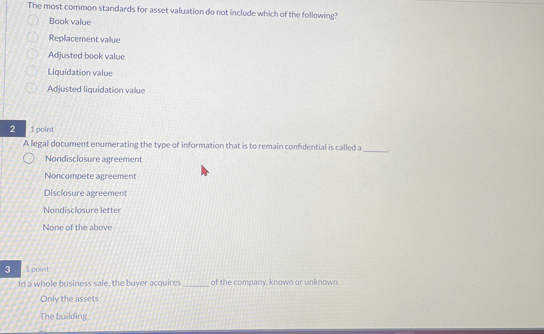 Solved The most common standards for asset valuation do not | Chegg.com