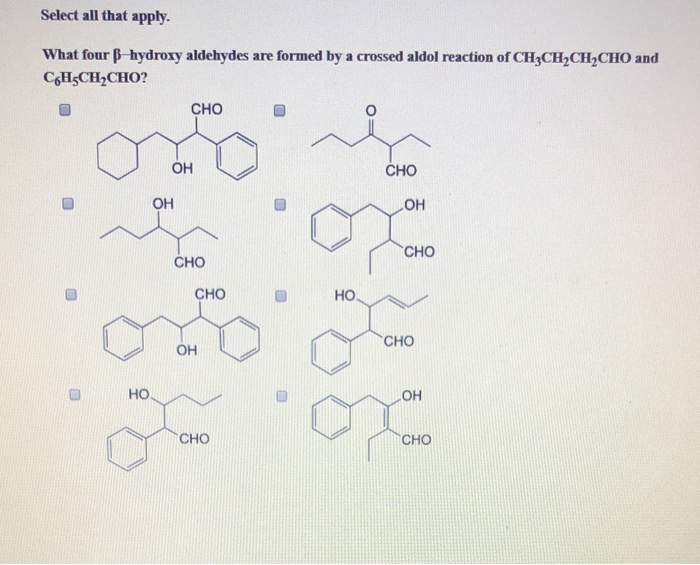 Solved Select all that apply. What four 5-hydroxy aldehydes | Chegg.com
