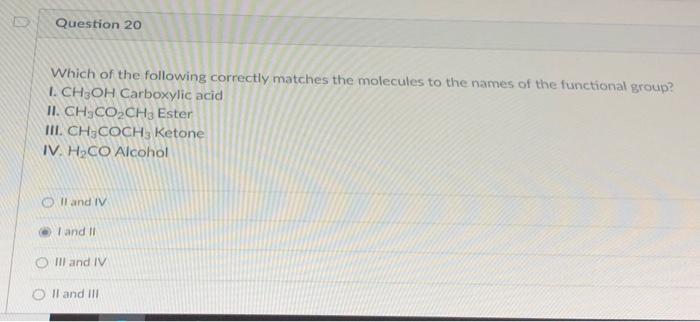 Solved Question 20 Which of the following correctly matches | Chegg.com