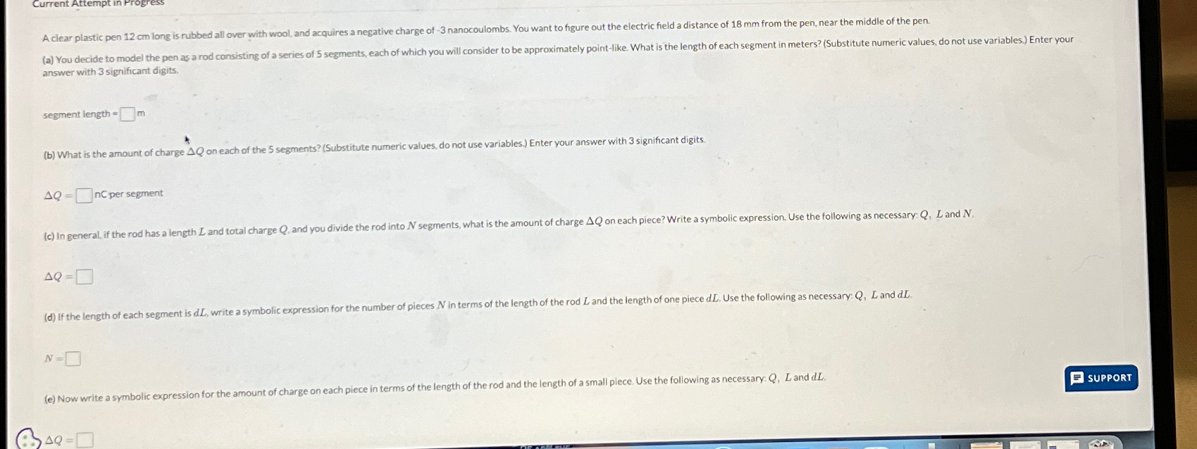 Solved answer with 3 ﻿significant digits.segment length | Chegg.com