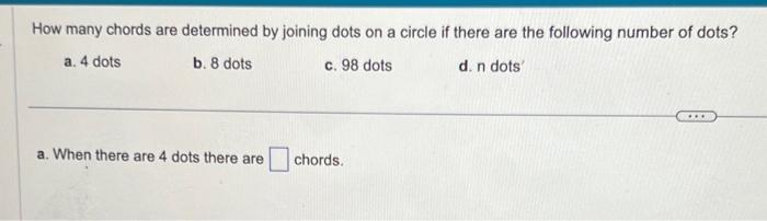 Solved How many chords are determined by joining dots on a | Chegg.com