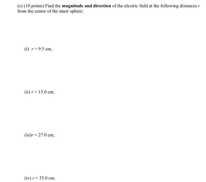 Solved PROBLEM 1: Two concentric spheres are shown in the | Chegg.com