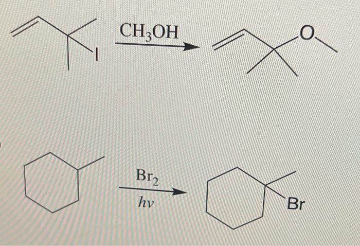Solved CH3OH Br2 hv Br | Chegg.com