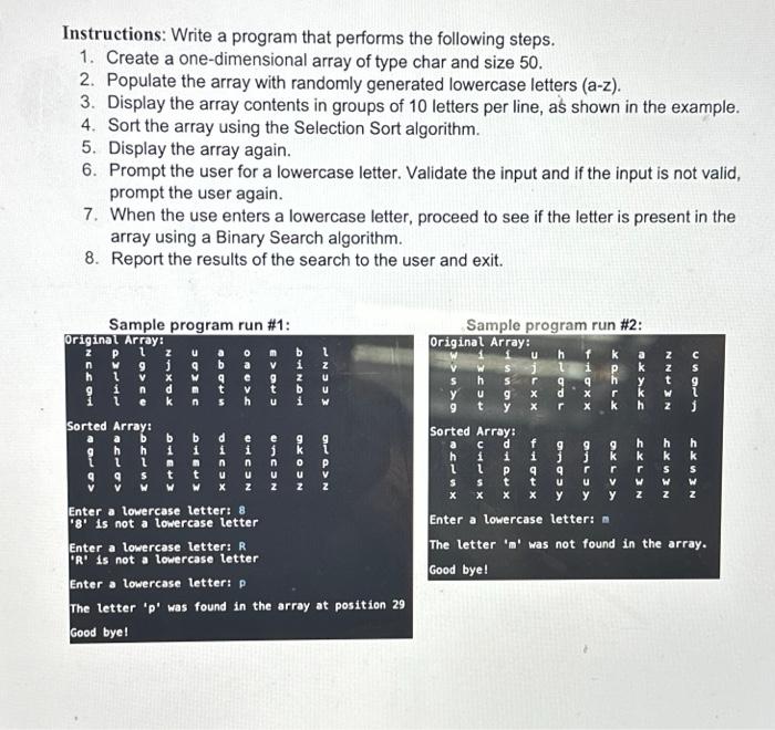 Solved In java DO NOT use built-in array methods Must output | Chegg.com