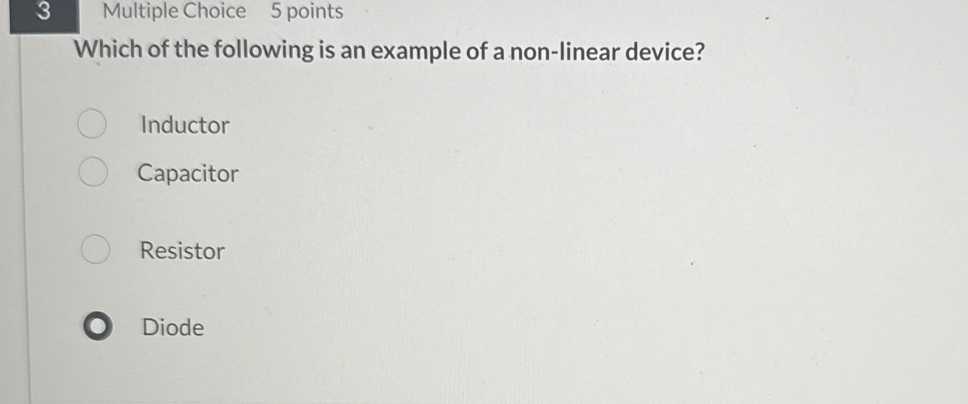 Solved 3Multiple Choice5 ﻿pointsWhich of the following is an | Chegg.com