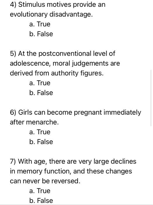 Solved 4) Stimulus motives provide an evolutionary | Chegg.com