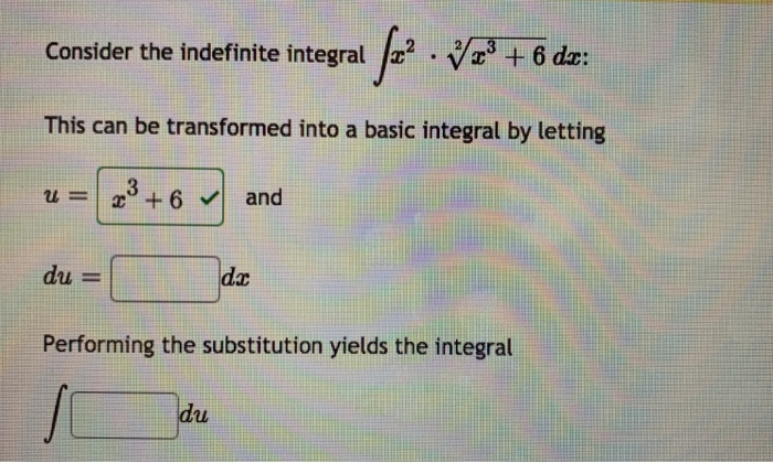 Solved Consider the indefinite integral 22. 23 + 6 de: This | Chegg.com Solved Consider the indefinite integral 22. 23 + 6 de: This | Chegg.com