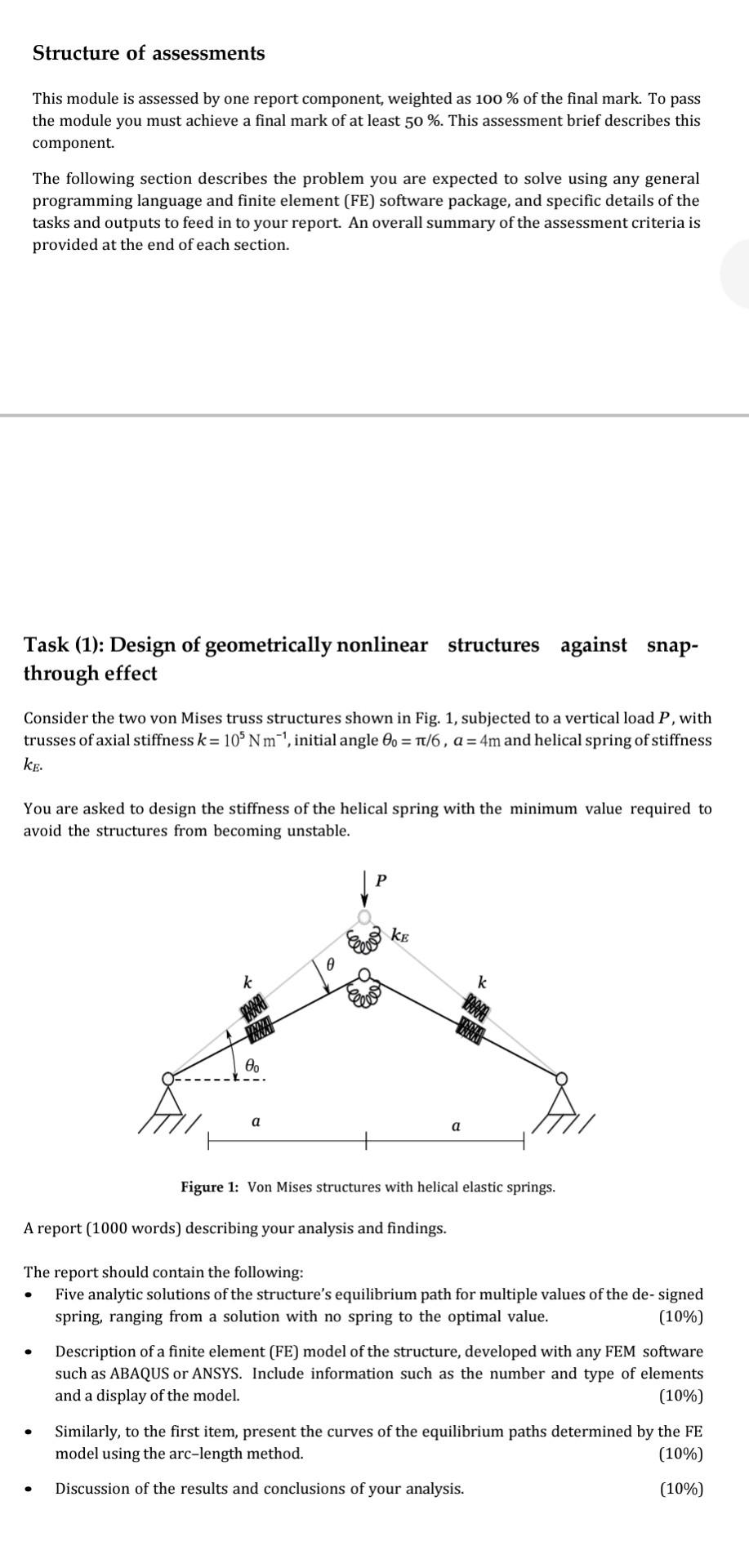 Structure of assessments This module is assessed by | Chegg.com
