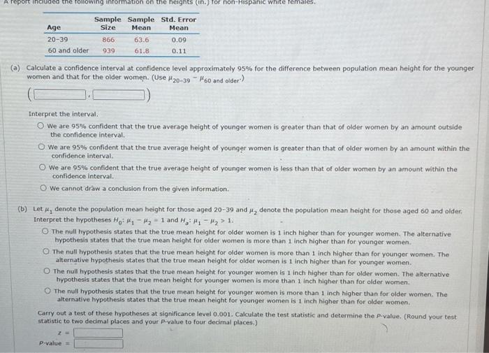 Solved \begin{tabular}{lccc} \hline Age & Sample Size & | Chegg.com
