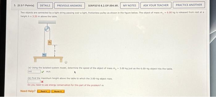 Solved Two objects are connected by a light string passing | Chegg.com