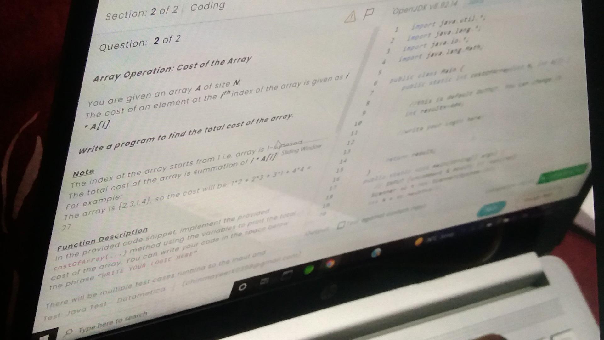 Solved Section: 2 of 2 Coding Open sou 0214 7 eport fova | Chegg.com