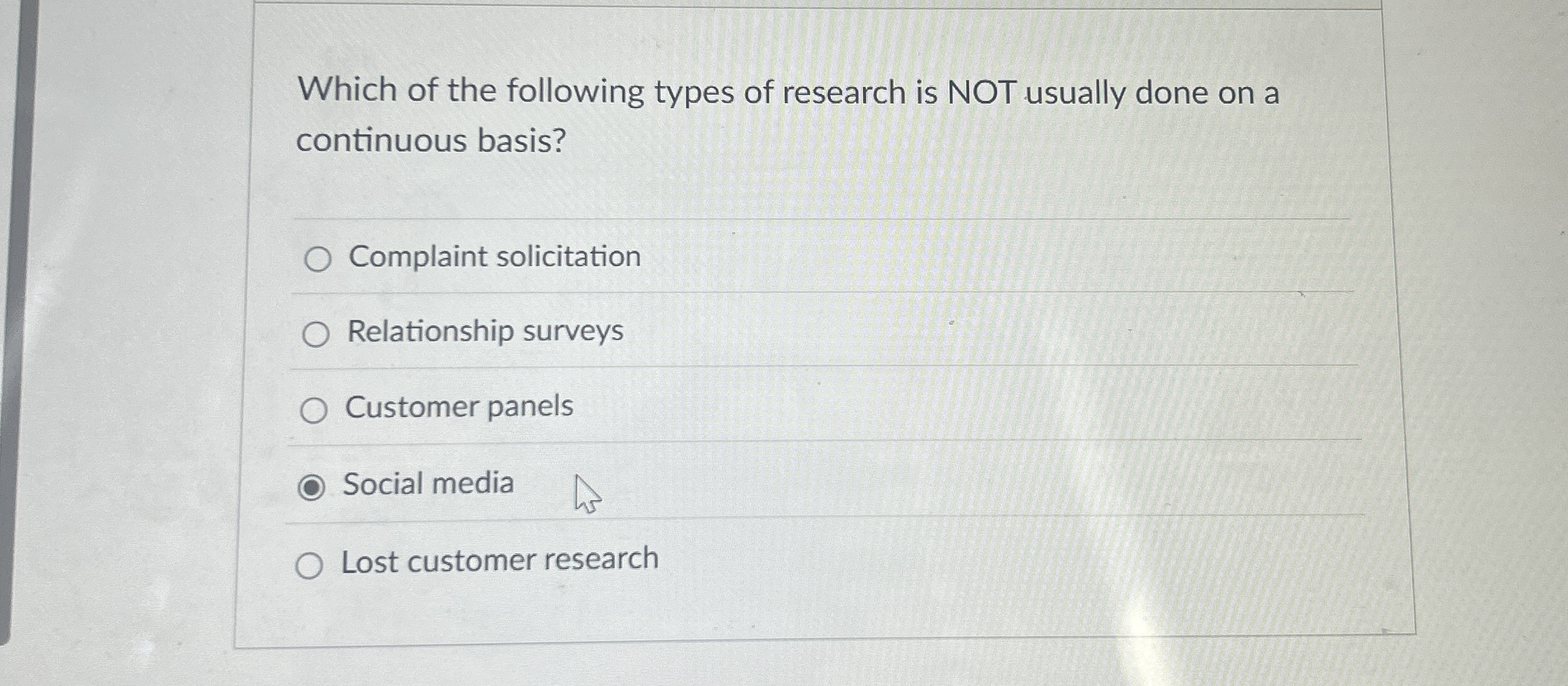 Solved Which of the following types of research is NOT | Chegg.com