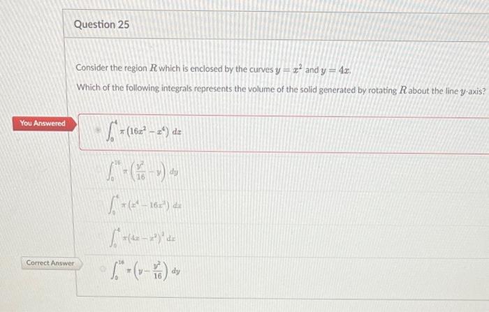 Solved Consider the region R which is enclosed by the curves | Chegg.com