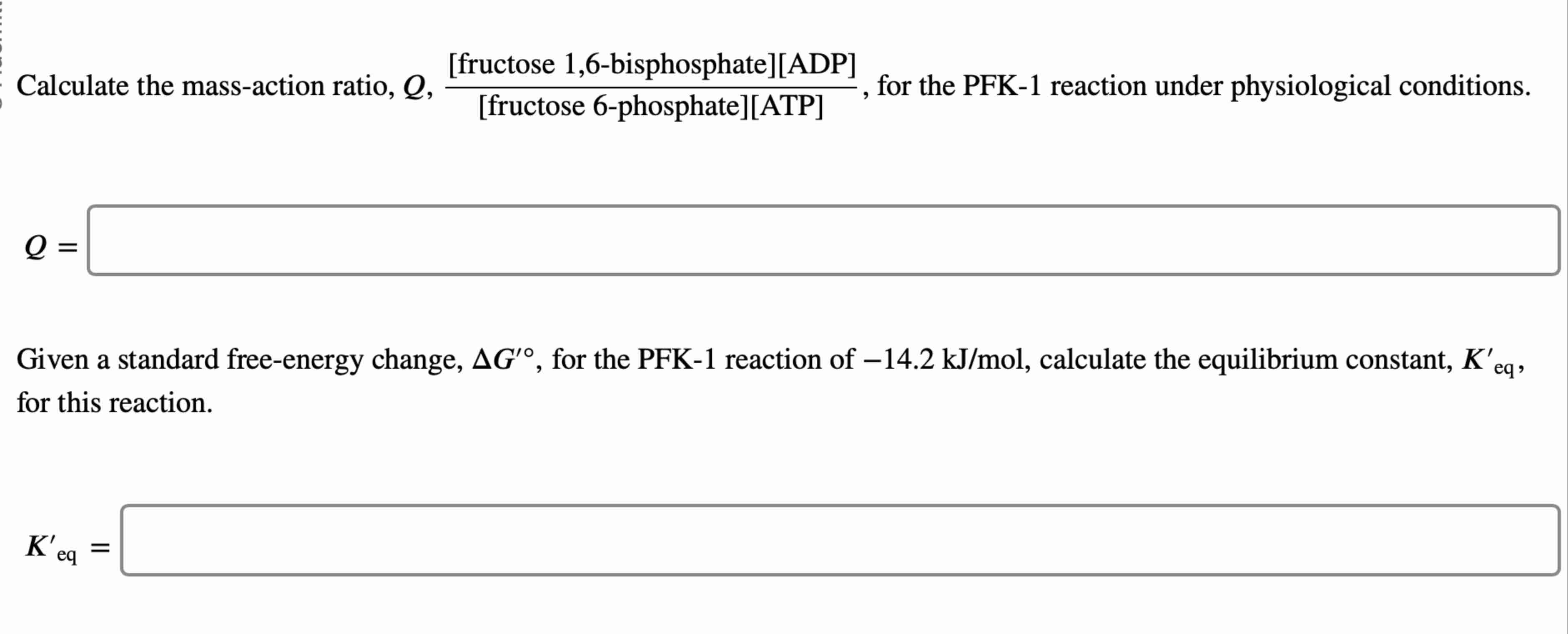 Solved Calculate the mass-action ratio, | Chegg.com
