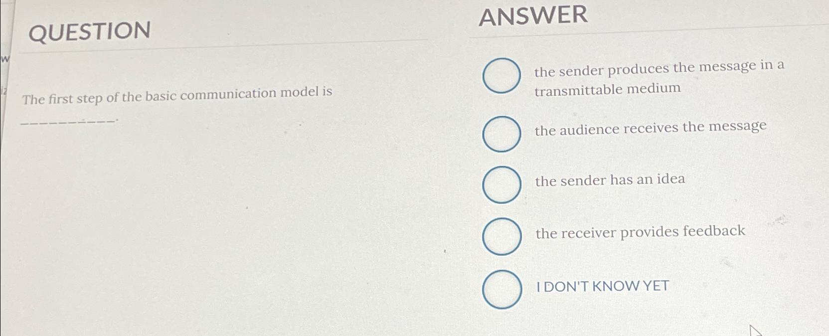 Solved QUESTIONANSWERThe first step of the basic | Chegg.com