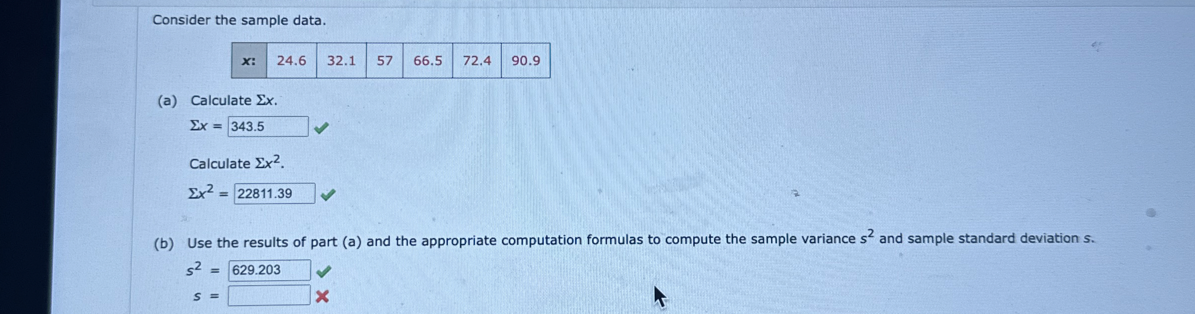 Solved Consider the sample | Chegg.com
