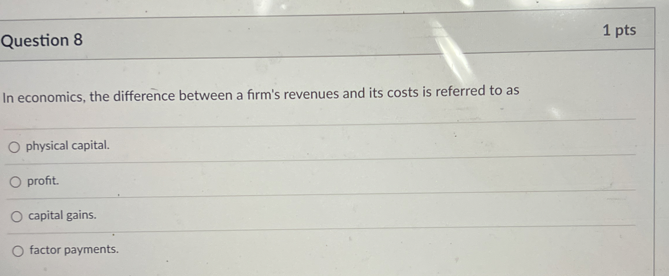 Solved Question 81 ﻿ptsIn economics, the difference between | Chegg.com