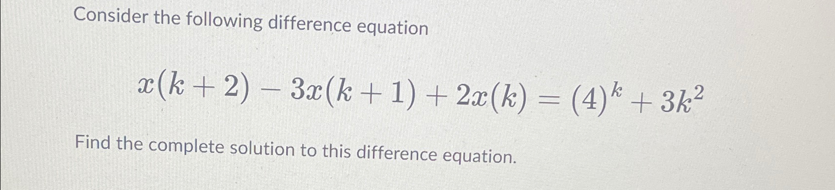 Solved Consider the following difference | Chegg.com