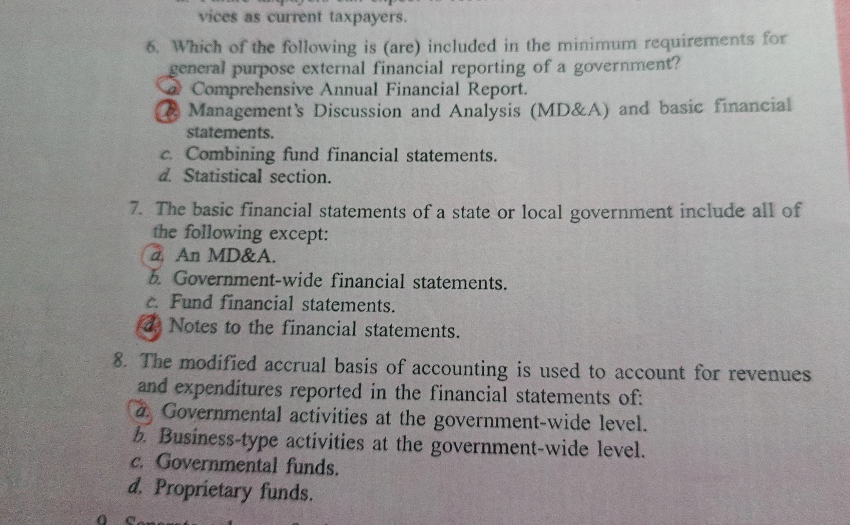 Solved 6. Which of the following is (are) included in the | Chegg.com