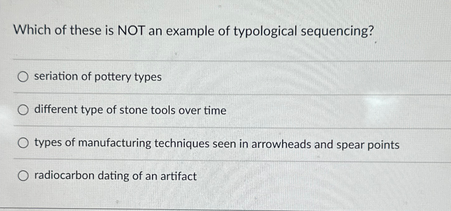 Solved Which of these is NOT an example of typological | Chegg.com