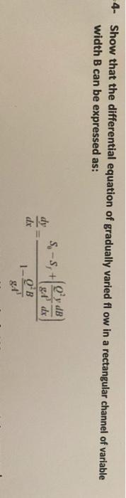 Solved -4- Show that the differential equation of gradually | Chegg.com