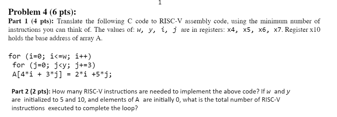 Solved Problem 4 (6 ﻿pts):Part 1 (4 ﻿pts): Translate the | Chegg.com