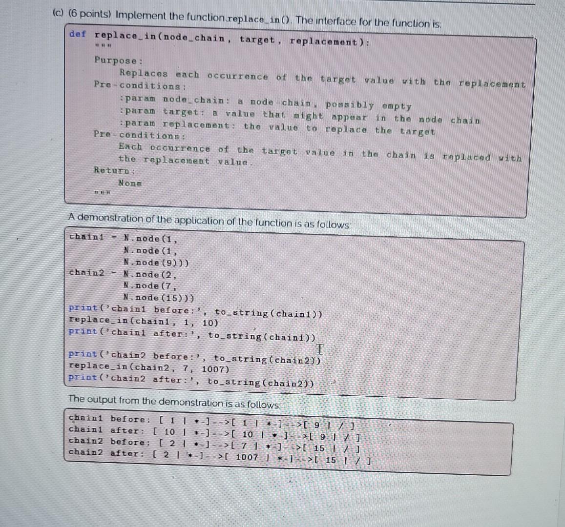 Solved reason = 'node chain with three nodes' result =a5q4. | Chegg.com