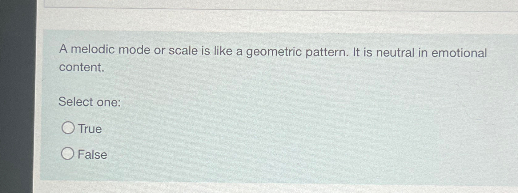 Solved A melodic mode or scale is like a geometric pattern. | Chegg.com