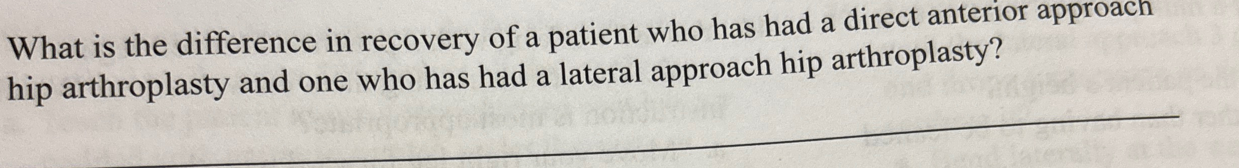 Solved What is the difference in recovery of a patient who | Chegg.com