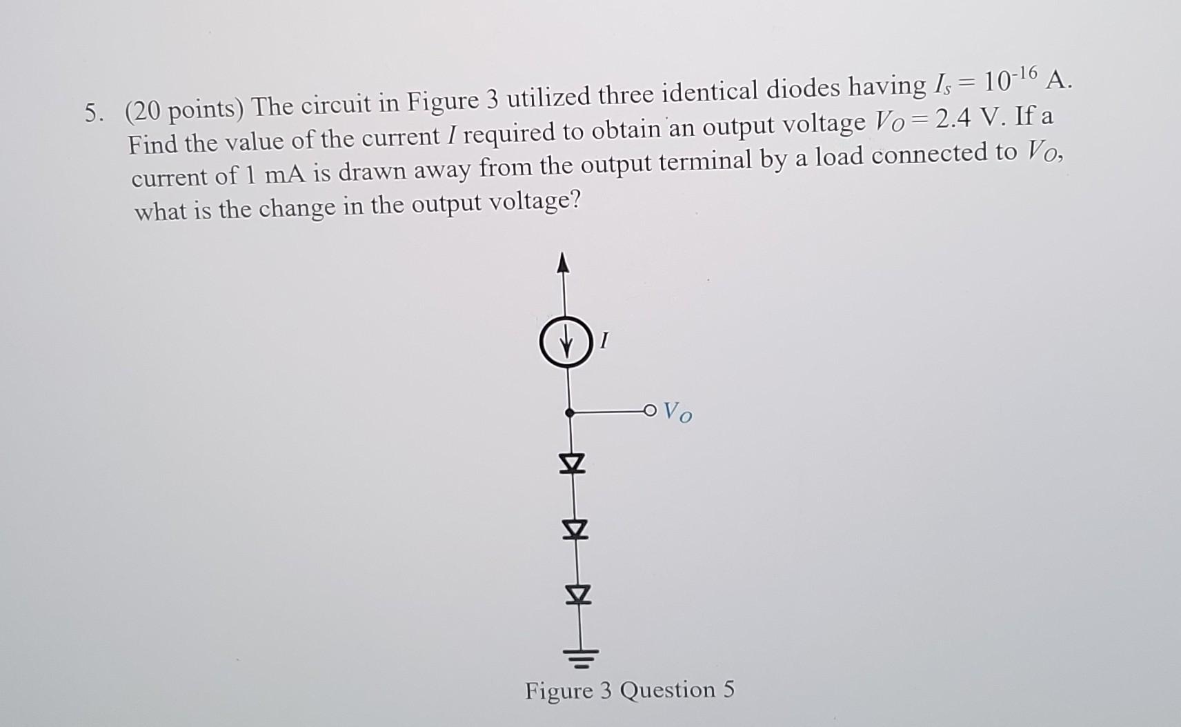 Solved 5. (20 points) The circuit in Figure 3 utilized three | Chegg.com