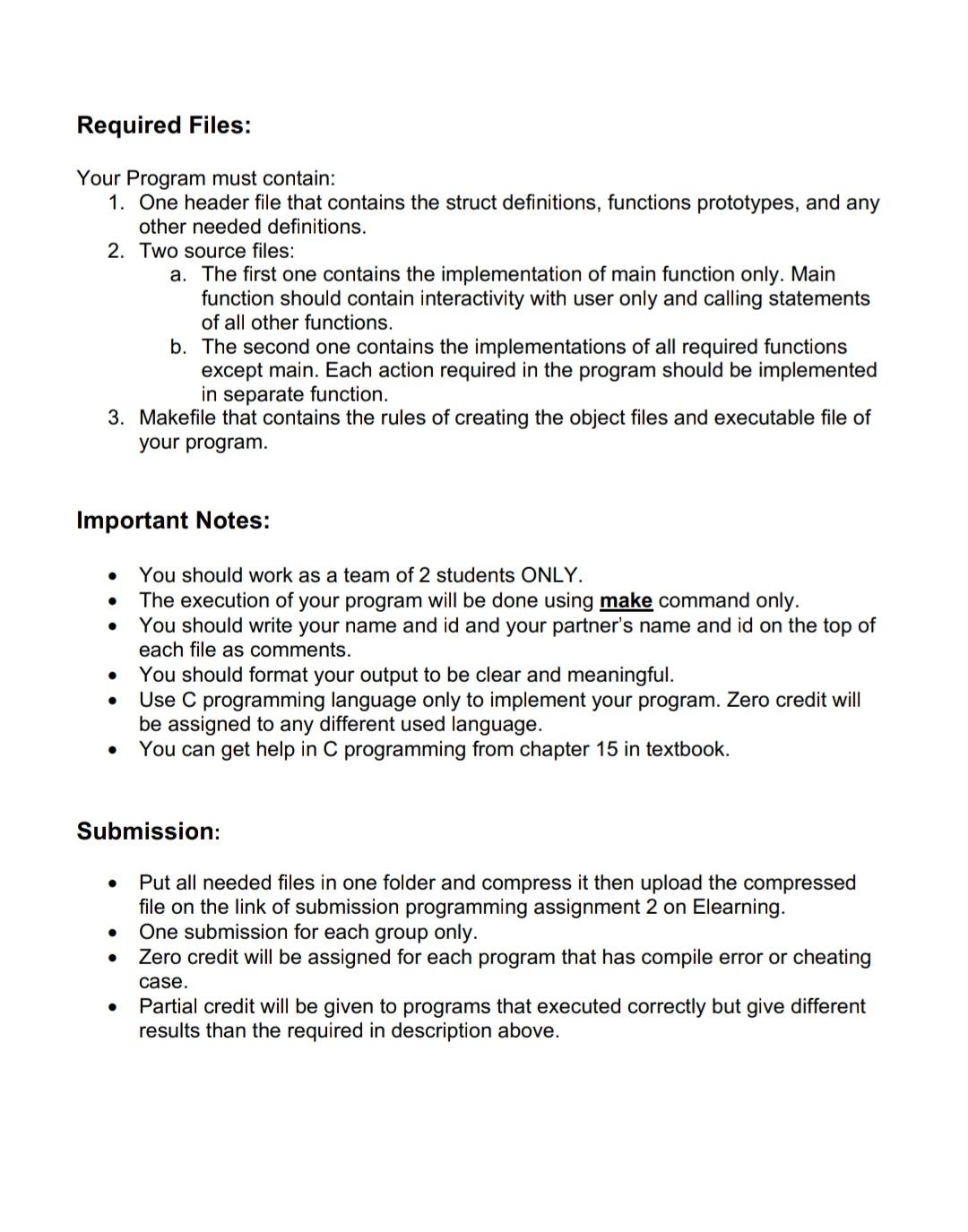Solved Objective Develop a C program on UNIX system. | Chegg.com