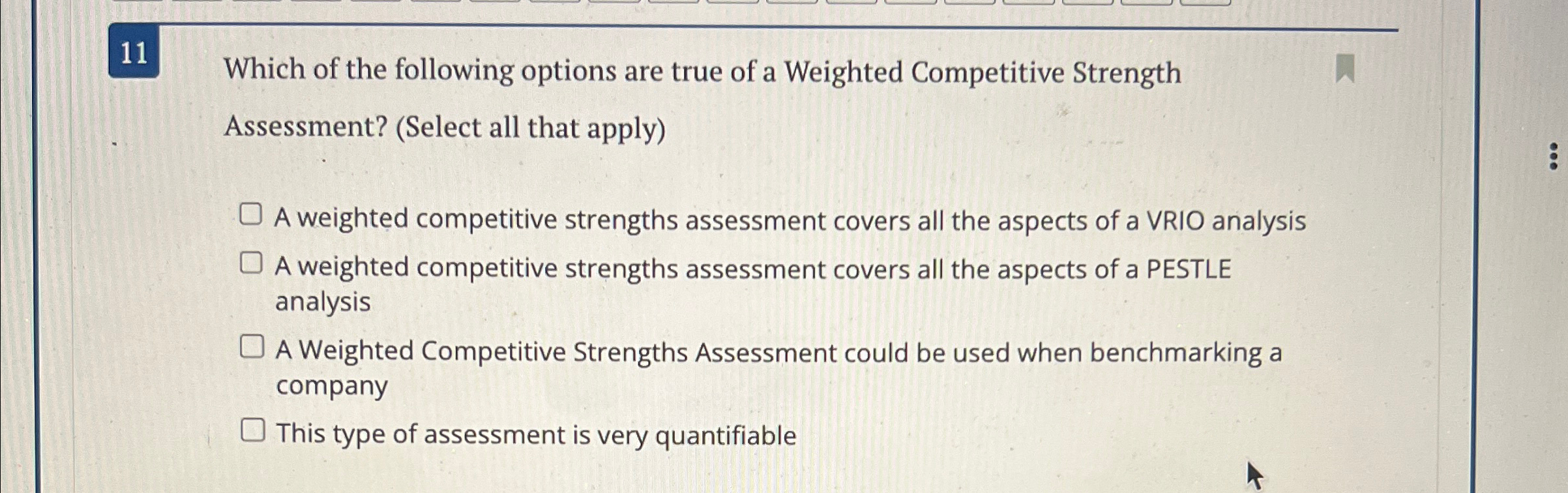 Solved 11Which of the following options are true of a | Chegg.com