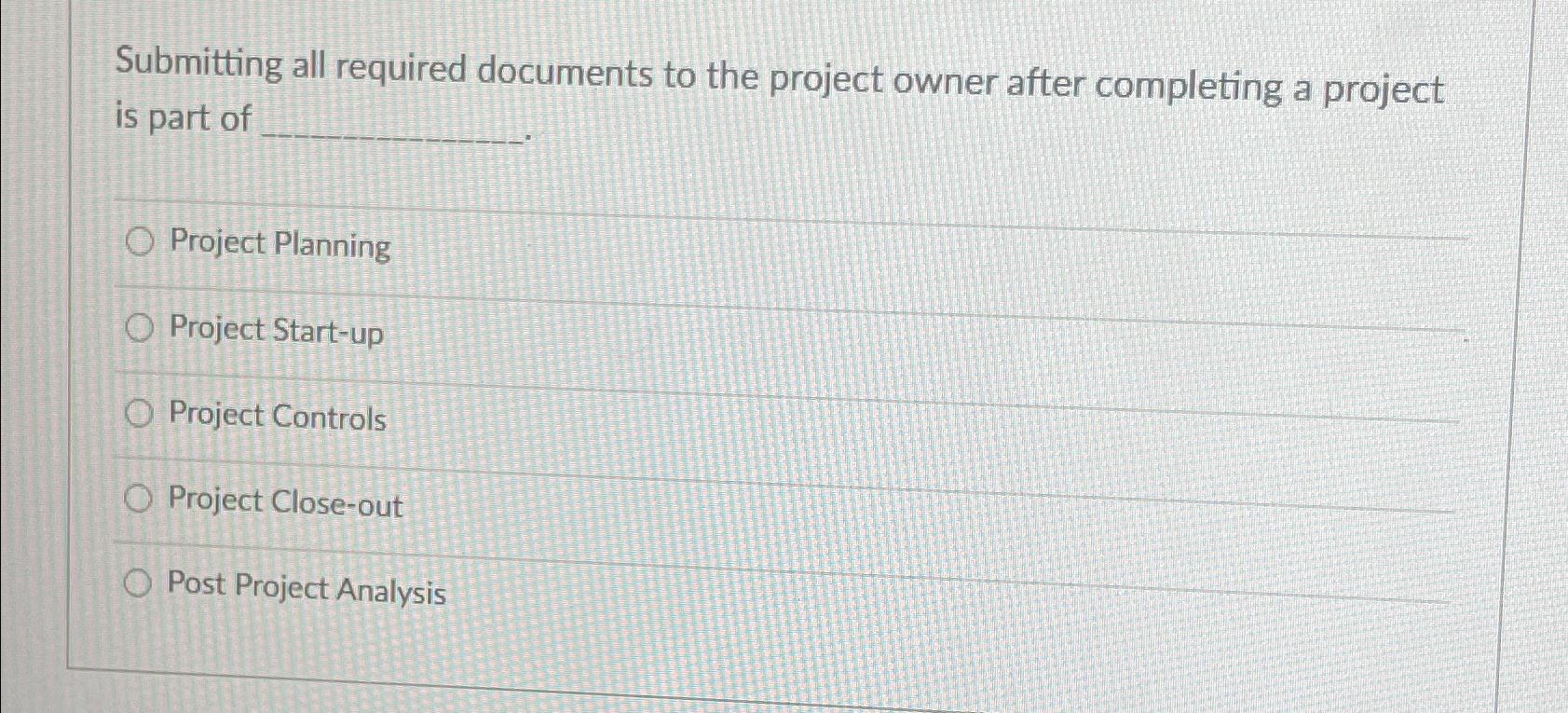 Solved Submitting all required documents to the project | Chegg.com