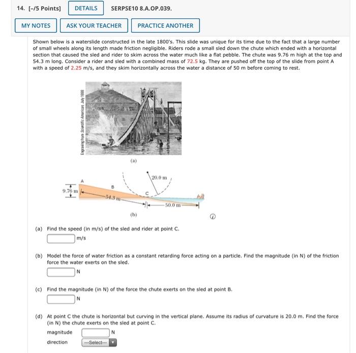 Solved 14. [-15 Points] DETAILS SERPSE10 8.A.OP.039. MY | Chegg.com