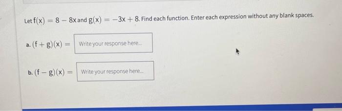 Solved Let f(x)=x2+2x and g(x)=4x+1 Enter each value. a. | Chegg.com